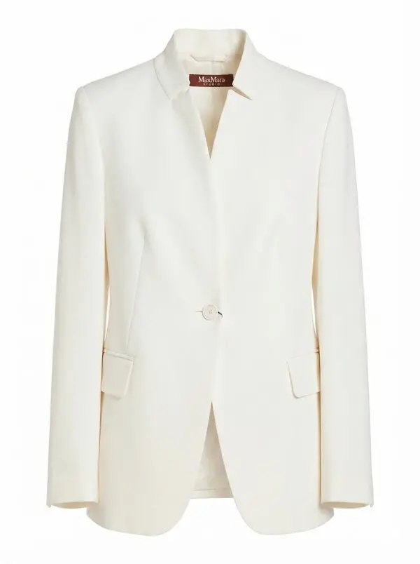 Max Mara Long Sleeve Buttoned Jacket - Gray
