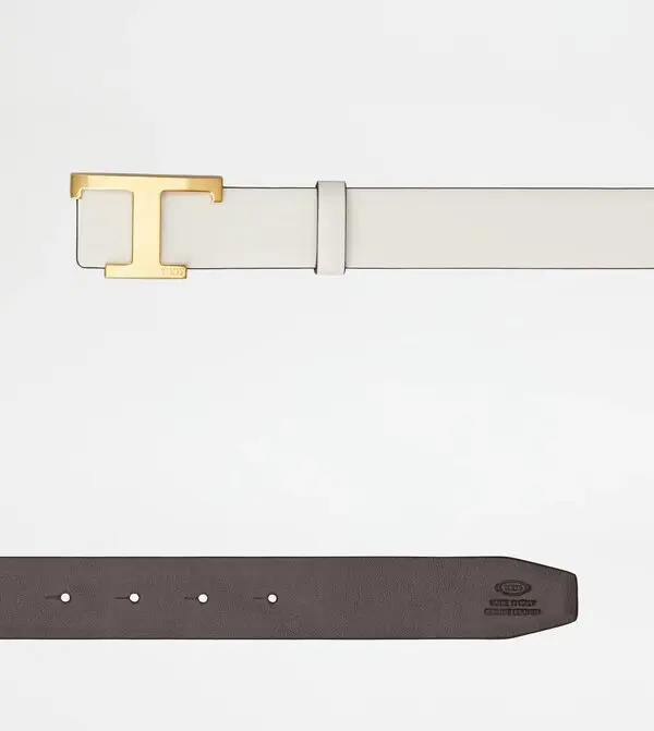 TOD'S T-timeless Reversible Belt - White