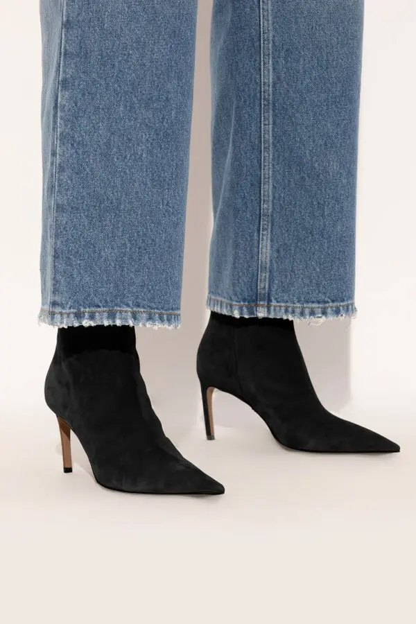 Dolce & Gabbana Pointed Toe Stiletto Ankle Boots - Black