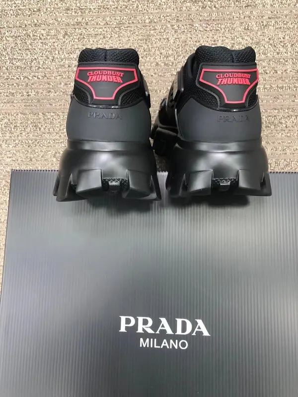 Prada Cloudbust Thunder Technical Fabric Sneakers - Black