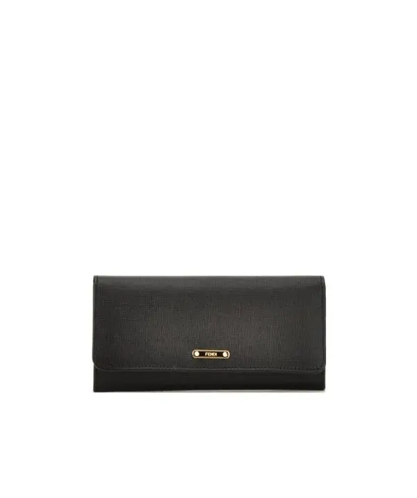Fendi Logo Wallet - Black
