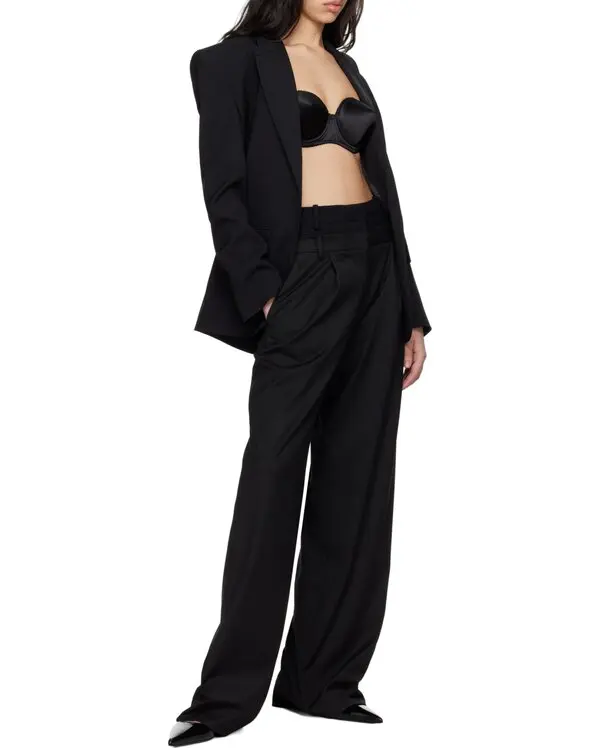 Dolce & Gabbana Dolce Gabbana Conical Cups Satin Balconette Bra - Black