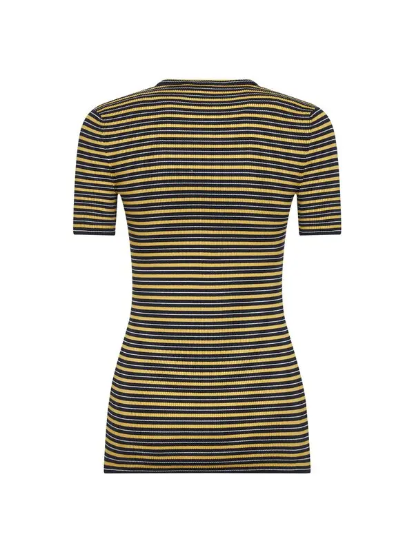 Prada Striped Crewneck T-shirt - Black
