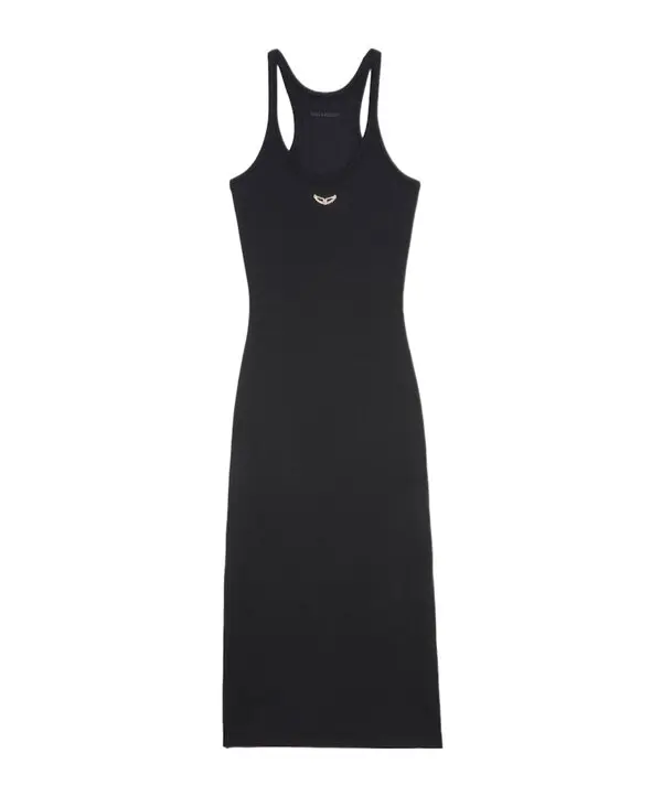 Zadig&Voltaire Voltaire Sleeveless Ribbed Midi Dress - Black