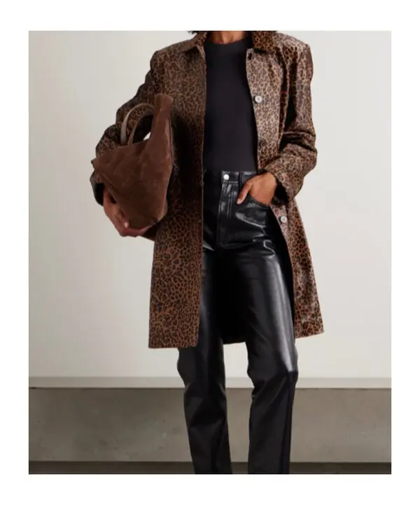 Nour Hammour Leopard Print Coat