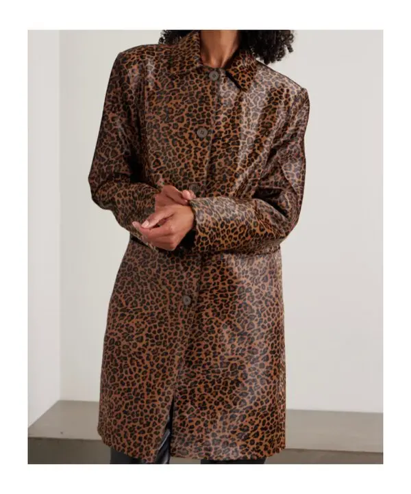 Nour Hammour Leopard Print Coat