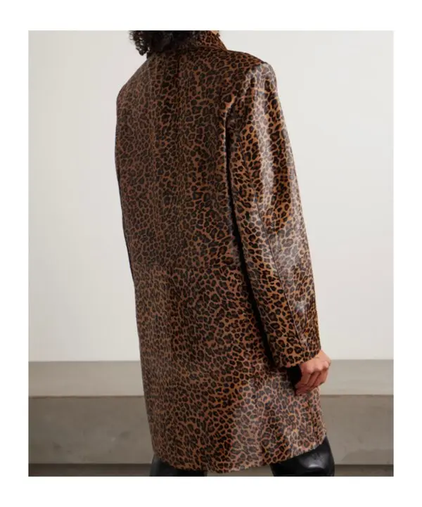 Nour Hammour Leopard Print Coat