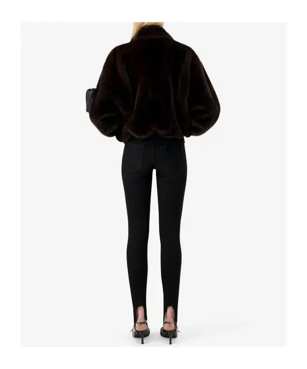 Coperni Faux Fur Bomber Jacket - Black