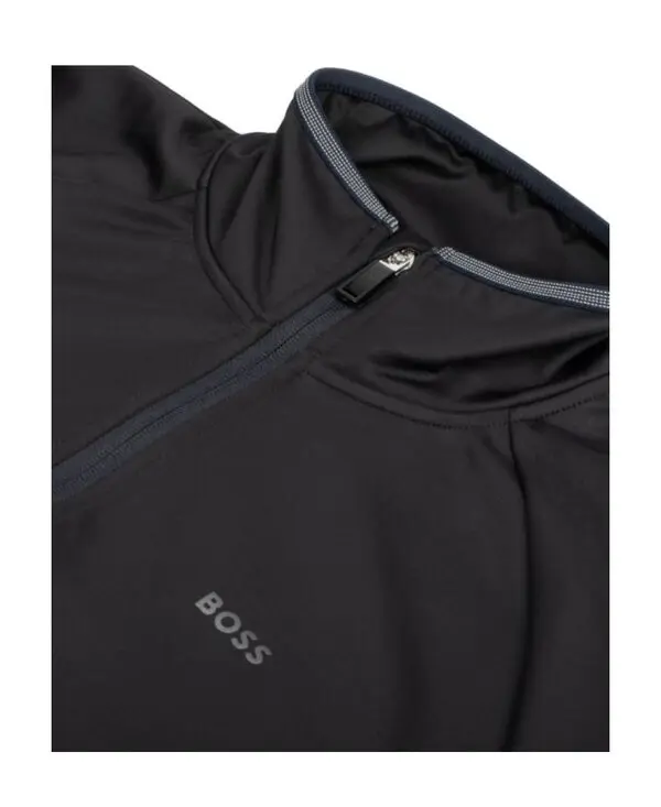 Hugo Boss Logo-print Zip-up Jacket With Elasticated Hem