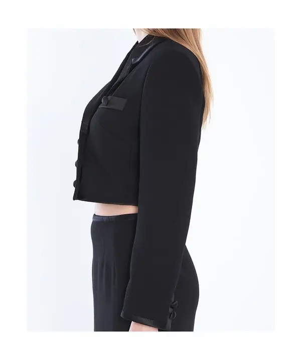 Dolce & Gabbana Double-breasted Cropped Jacket - Black