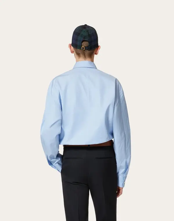 Valentino Garavani Buttoned Long-sleeved Shirt - Light Blue