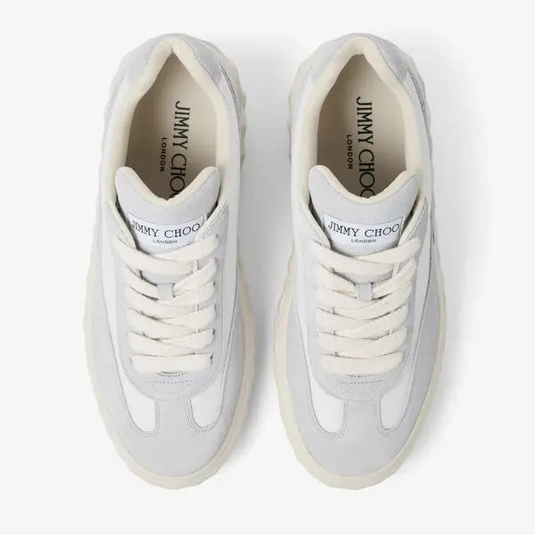JIMMY CHOO Opal Leather Mix Low Top Trainers