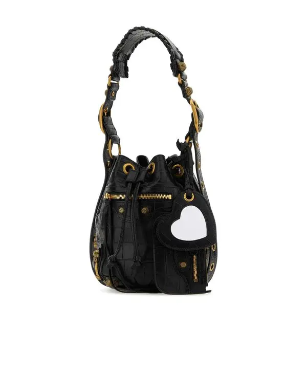 Balenciaga Le Cagole Xs Bucket Shoulder Bag - Black