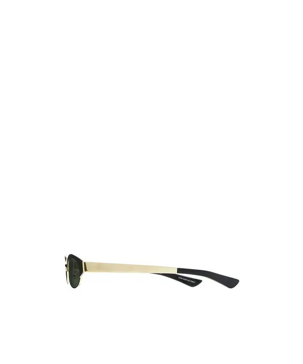 Alexander McQueen Oval Frame Sunglasses - Golden
