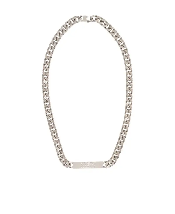 MAISON MARGIELA Logo-embossed Chain-linked Necklace - Yellow