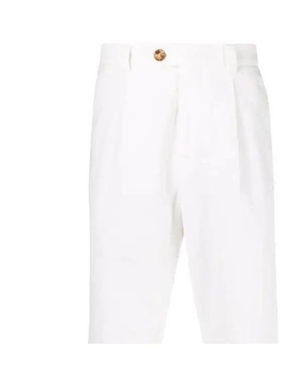 Brunello Cucinelli Pleated Straight-leg Trousers - White