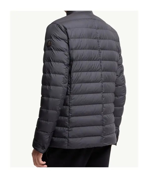 Moncler Kenai Mid-length Down Jacket With Stand Collar - Dark Blue
