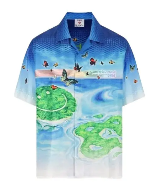 Casablanca Beyond Destiny Bowling Shirt - Blue