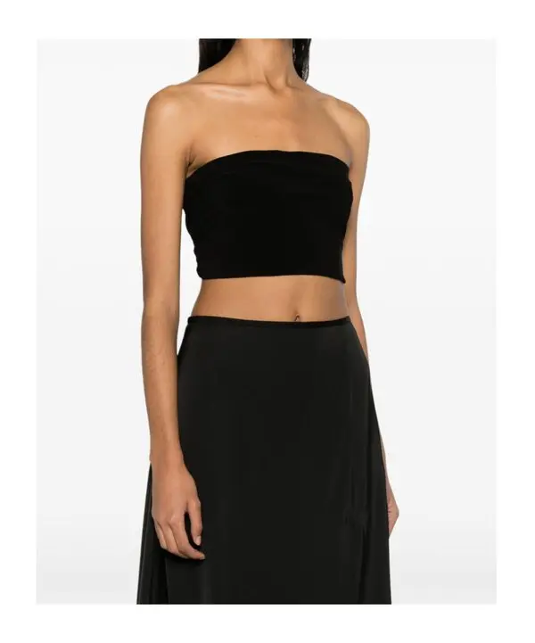 Norma Kamali Strapless Ruched Bandeau Top
