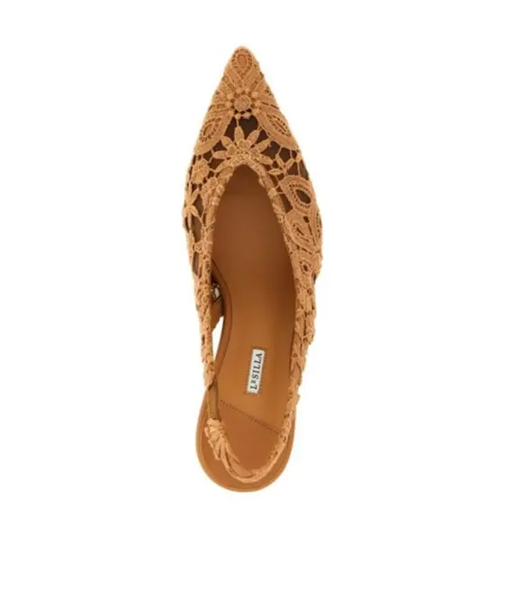 LE SILLA Chantilly Lace Slingback Pumps