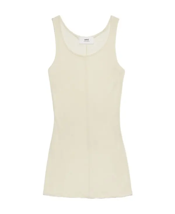 Ami Crewneck Sleeveless Tank Top - Nude