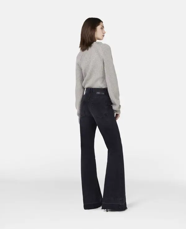 Stella McCartney Chain Embellished Flared Jeans - Black