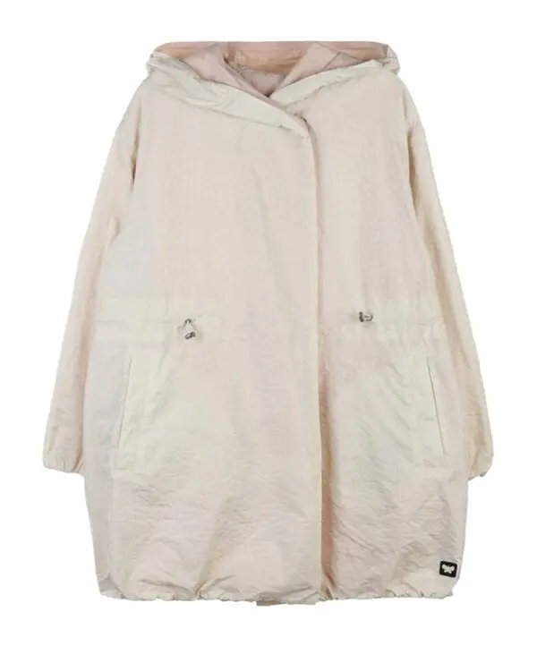 Max Mara Long-sleeved Hooded Coat With Drawcord Waist