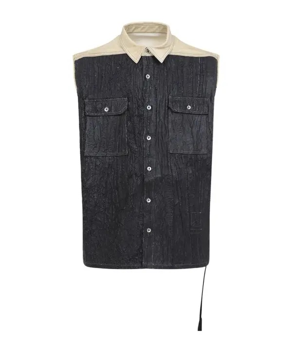Rick Owens Tommy Jumbo Sleeveless Jacket - Black