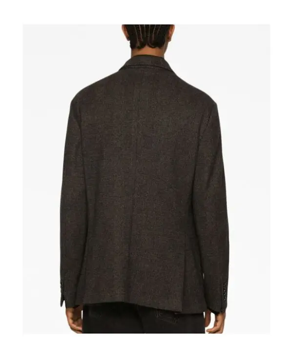 Dolce & Gabbana Dolce Gabbana Prince Of Wales Single Breasted Blazer - Black