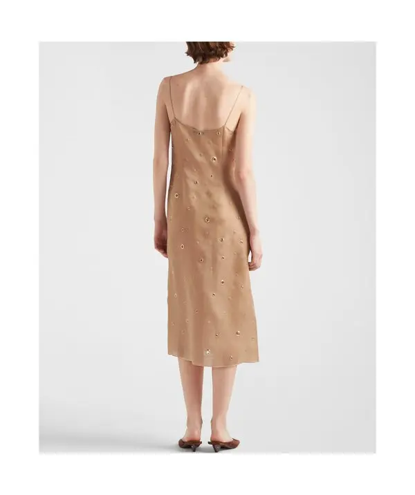 Prada Square Neck Strapped Dress