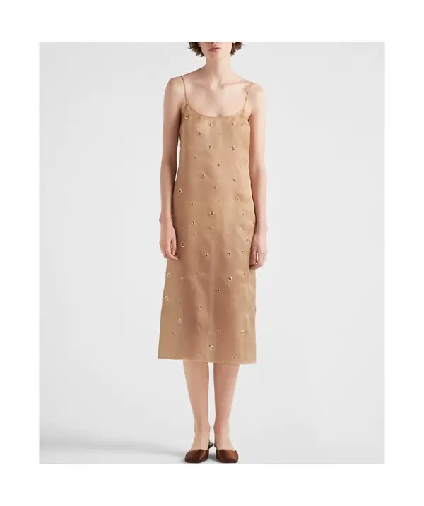 Prada Square Neck Dress - Rope Grey