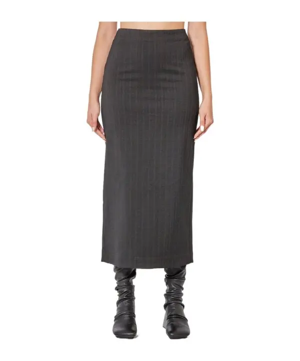 UMA WANG Striped Skirt - Black