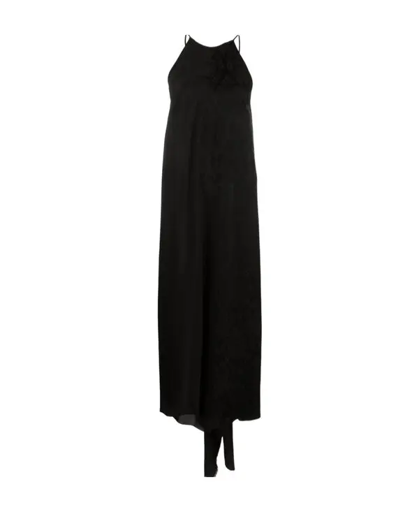 UMA WANG Draped Patterned-jacquard Midi Dress