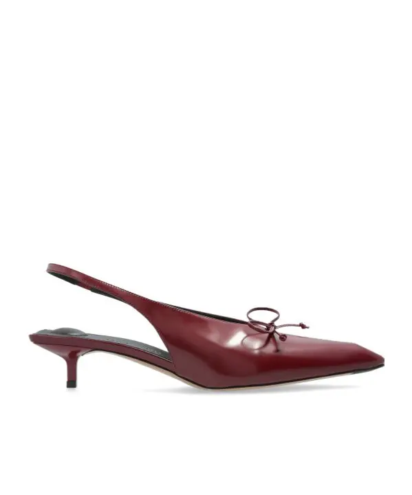 Jacquemus 40mm Cubisto Slingback Pumps - Red