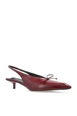 Jacquemus 40mm Cubisto Slingback Pumps - Red