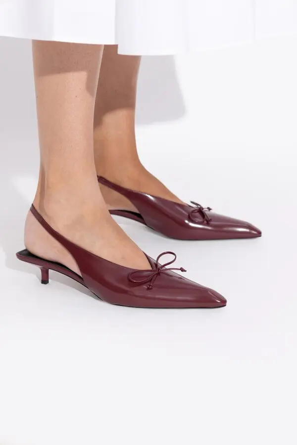 Jacquemus 40mm Cubisto Slingback Pumps - Red