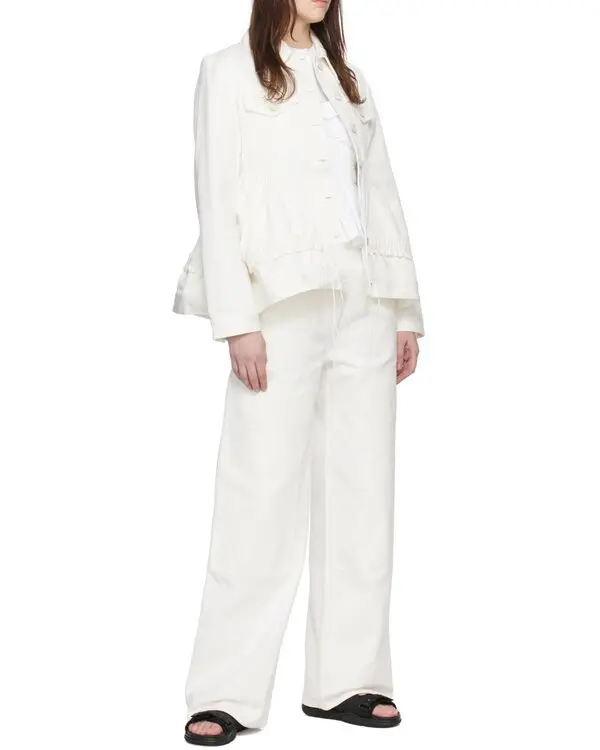 Cecilie Bahnsen Double-knee Straight-leg Cotton Trousers - Nude