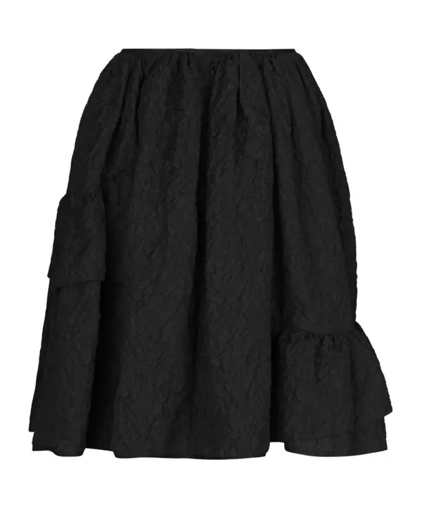 Cecilie Bahnsen Asymmetric Matelassé Midi Skirt