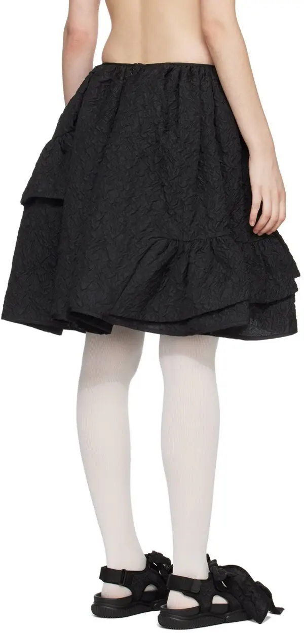 Cecilie Bahnsen Asymmetric Matelassé Midi Skirt