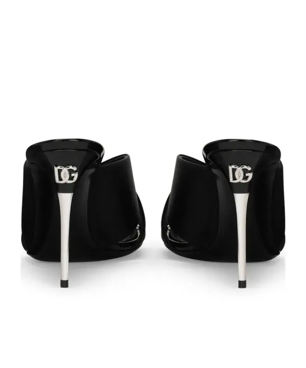 Dolce & Gabbana Crossover Strap Mules - Black
