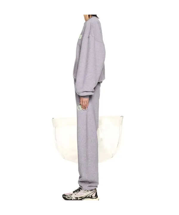 Off-White Logo Embroidered Crewneck Sweatshirt - Gray