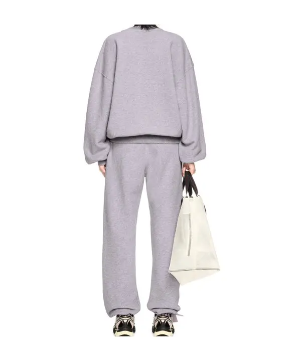 Off-White Logo Embroidered Crewneck Sweatshirt - Gray