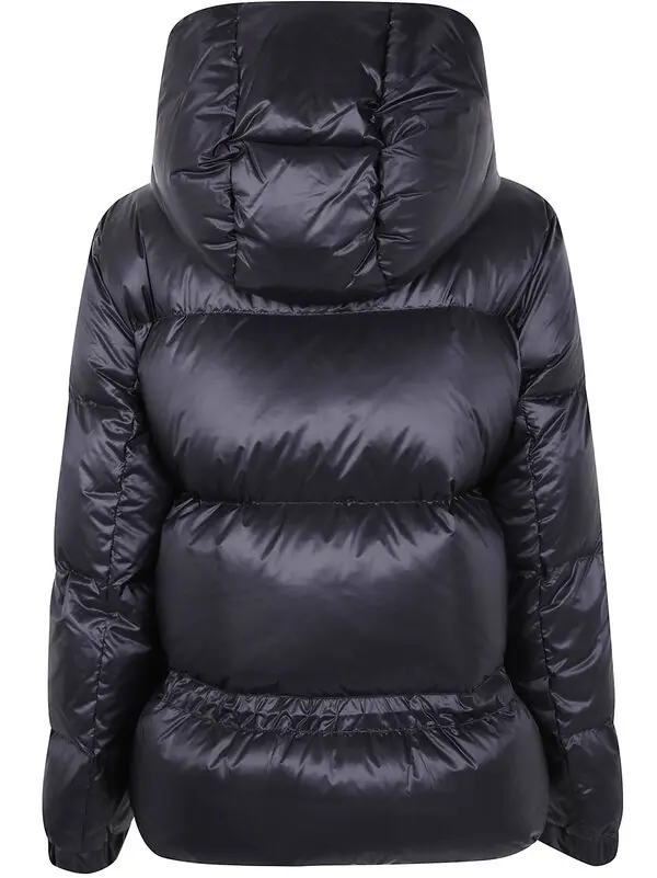 Sacai Hooded Puffer Jacket With Quilted Stitching And Drawstring Hem