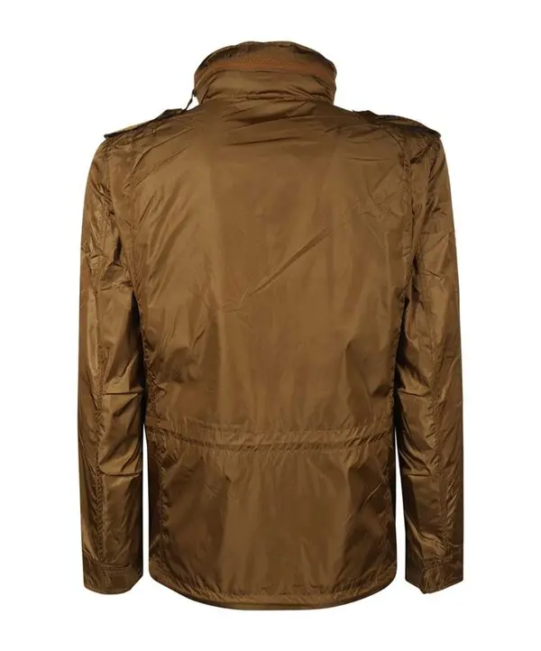 Aspesi Minifield Logo Patch Hooded Jacket - Brown