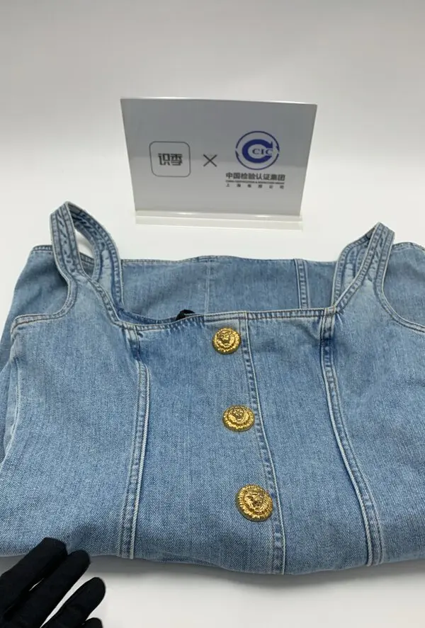 Balmain Button-front Denim Mini Dress