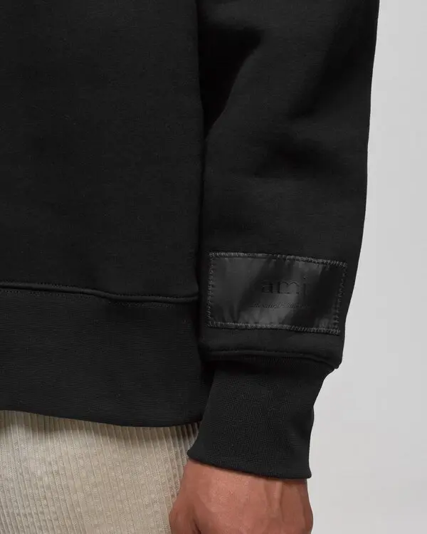 AMI Paris Crewneck Sweatshirt With Logo Patch