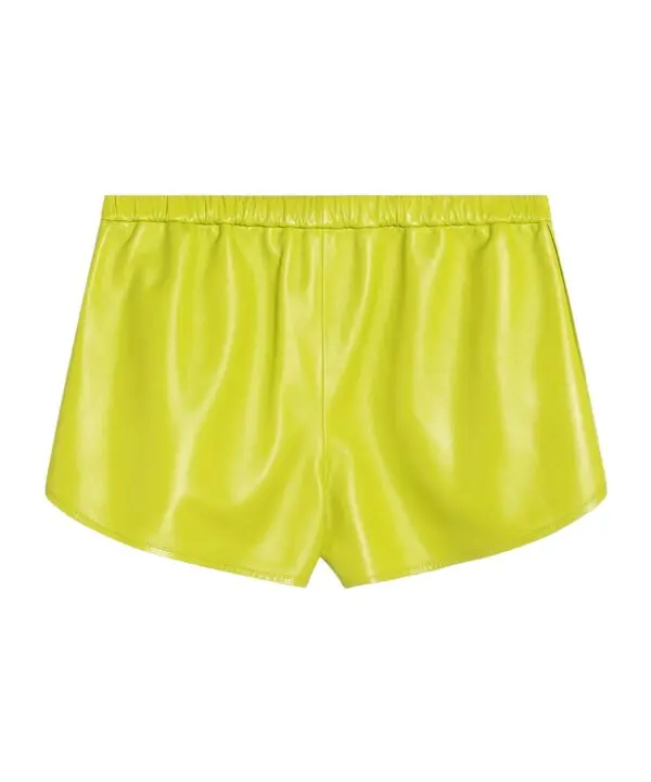 Gucci Leather Shorts With Embossed Logo