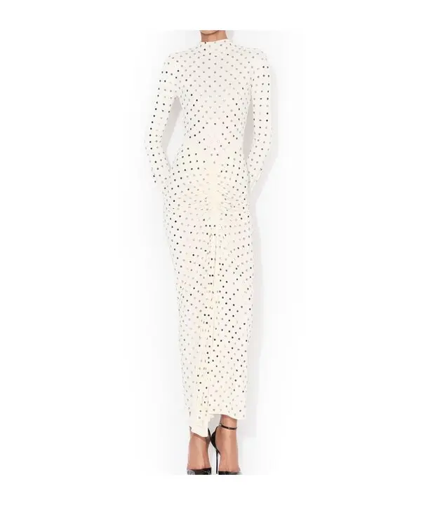 Alaïa Embellished Ruched Midi Dress - No