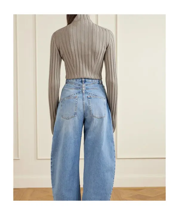 Alaïa High-neck Ribbed Knit Bodysuit