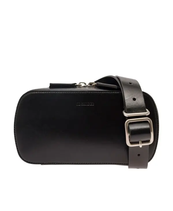 JIL SANDER Logo Debossed Double-zip Belt Bag - Black